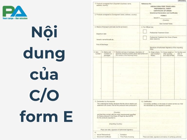 C/O Form E Là Gì? Hồ Sơ Xin Cấp C/O Form E Gồm Những Gì?